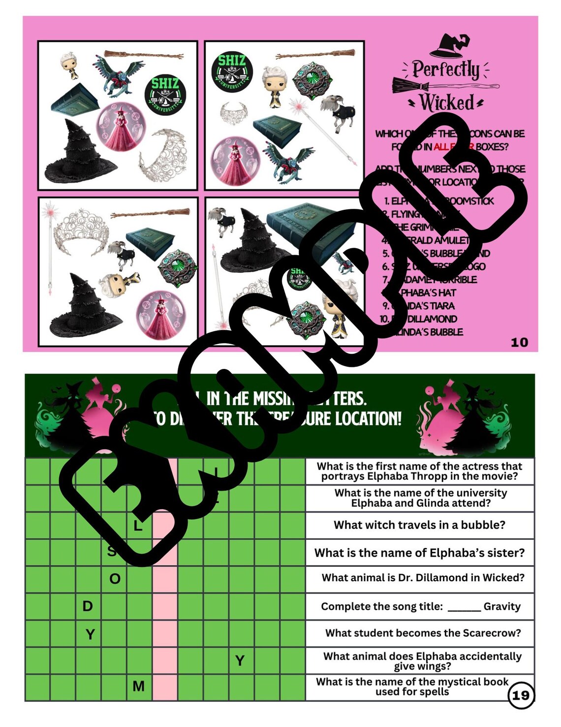 Wicked Movie Trivia Scavenger Hunt - 6-20+ Players - Digital PDF - Etsy