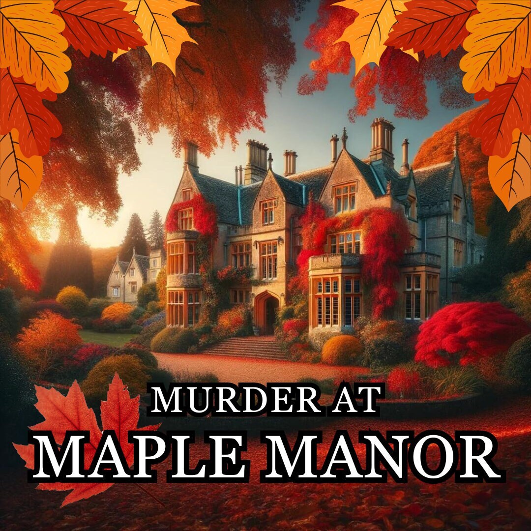 8 Suspects - Murder at Maple Manor - Mingle Murder Mystery Game - Digital PDF - Etsy