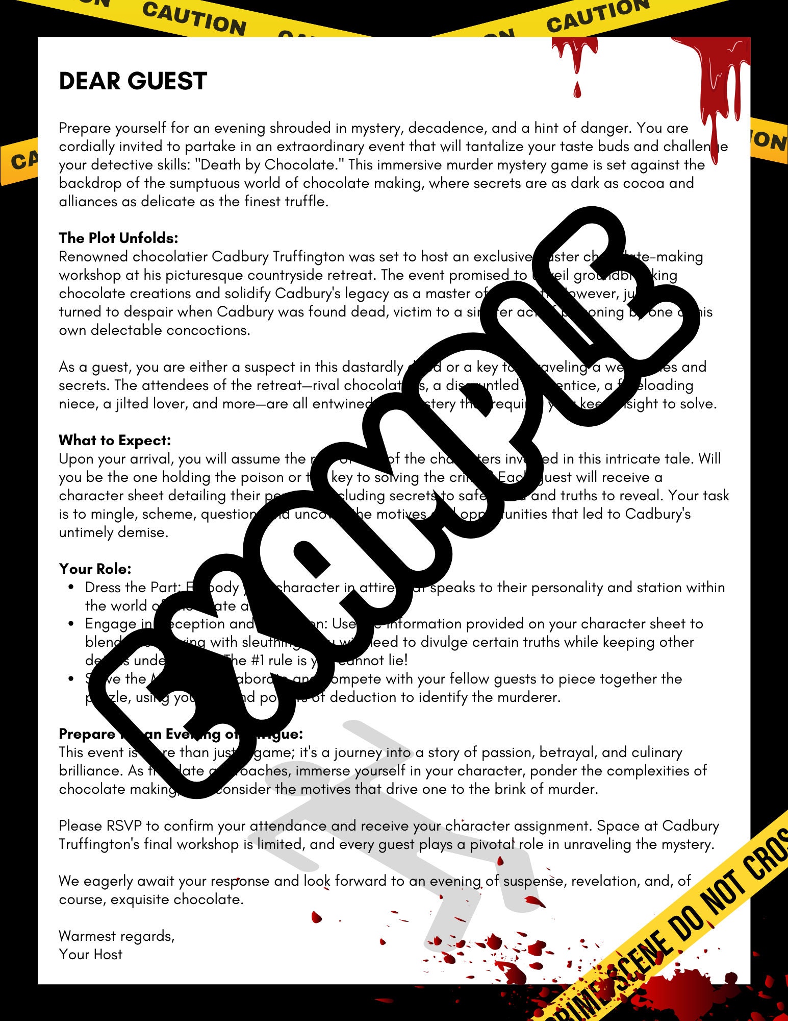 12 Suspects - Burn Book Murder - Mingle Murder Mystery Game - Digital ...