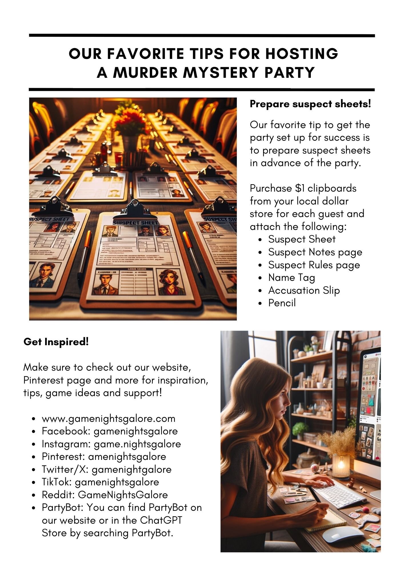 12 Suspects Murder at Mockingbird Manor mingle Murder Mystery Game ...