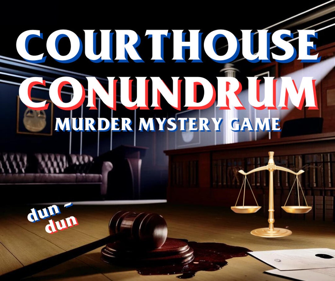 12 Suspects Courtroom Conundrum Mingle Murder Mystery Game Digital PDF ...
