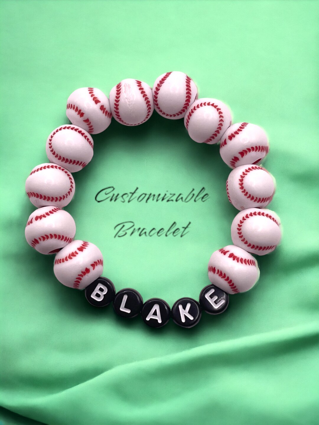 Custom Baseball Bracelet, Custom Baseball Necklace, Baseball Lover ...
