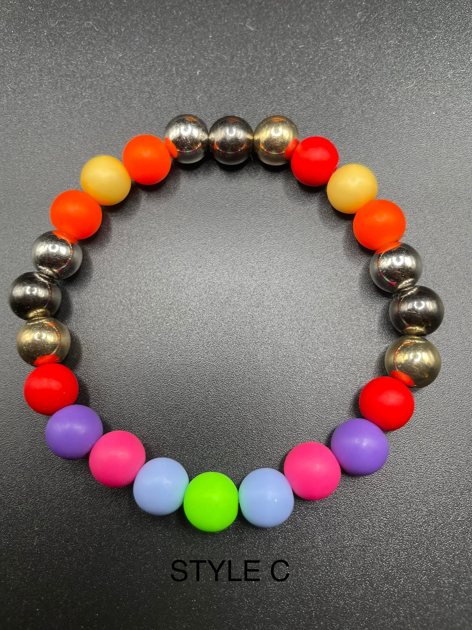 Rainbow Beaded Bracelets-colorful Bracelets-couples Bracelets-tacky ...