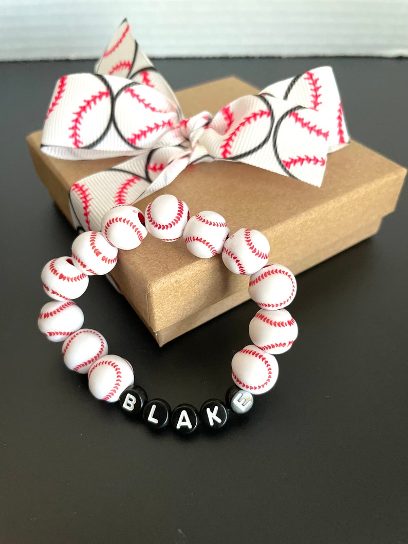 Custom Baseball Bracelet, Custom Softball Bracelet, Baseball Lover ...