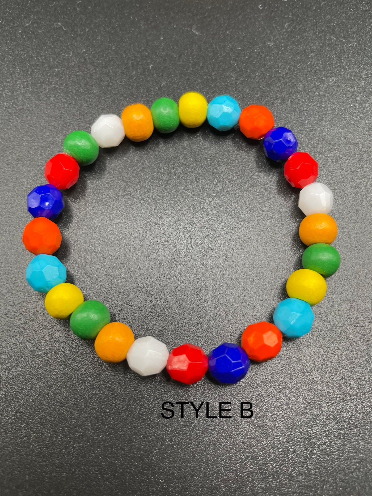 Rainbow Beaded Bracelets-colorful Bracelets-couples Bracelets-tacky ...