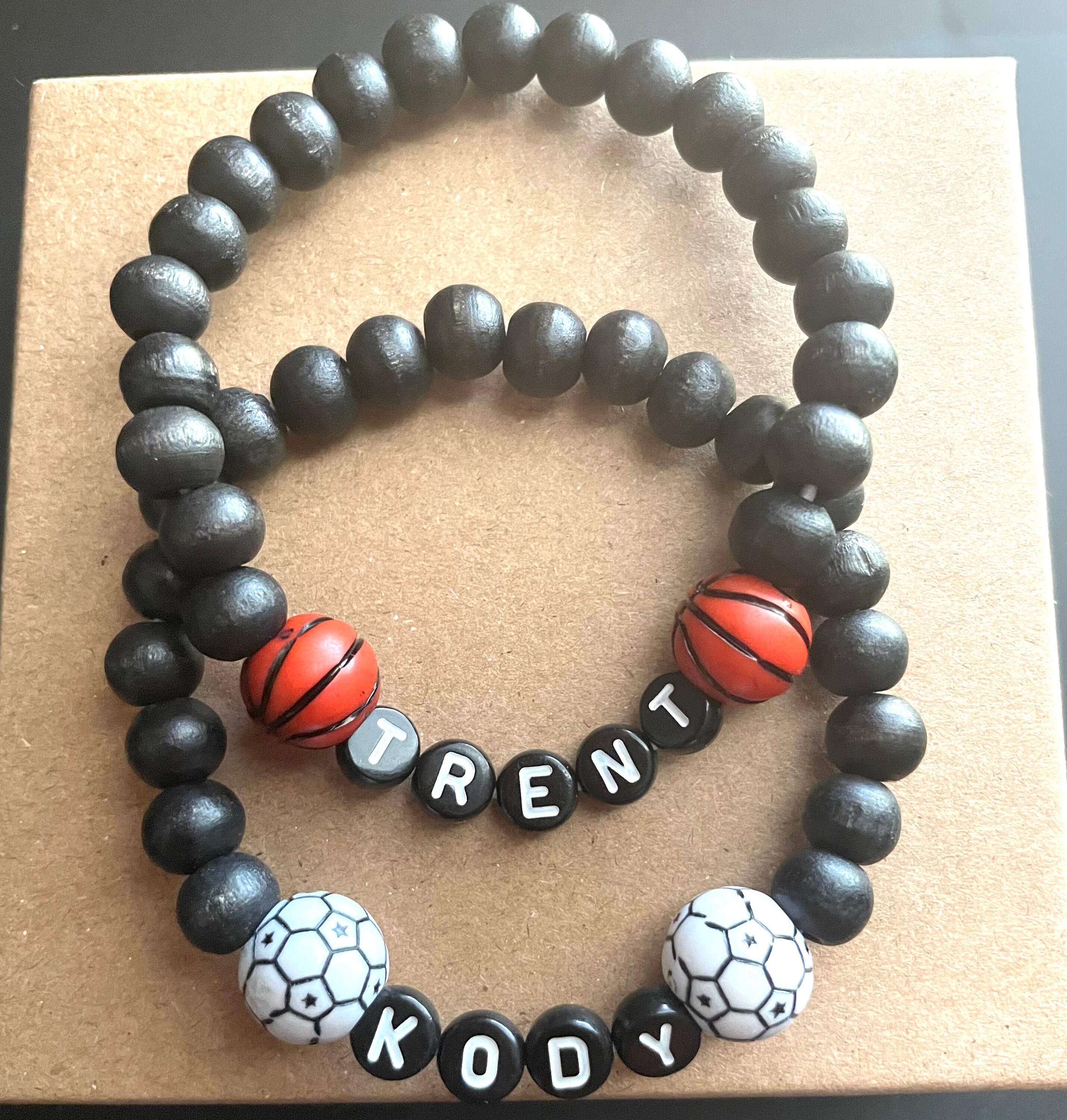 Custom Sport Bracelet, Sports Themed Birthday Party Favors, Sports ...