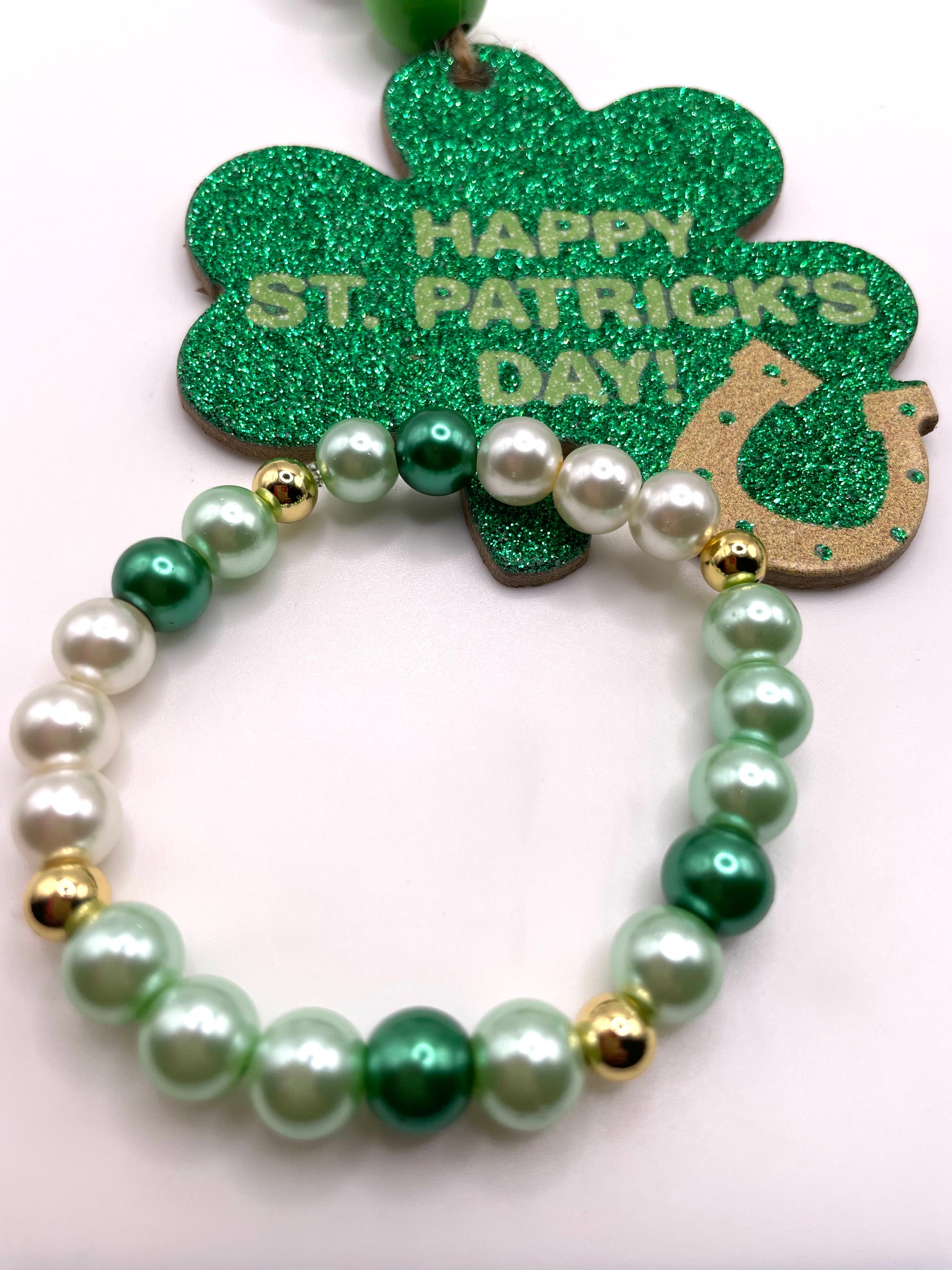 Green Pearl Bracelet, Gift for Her, Pearl Jewelry, St Patrick's Day ...