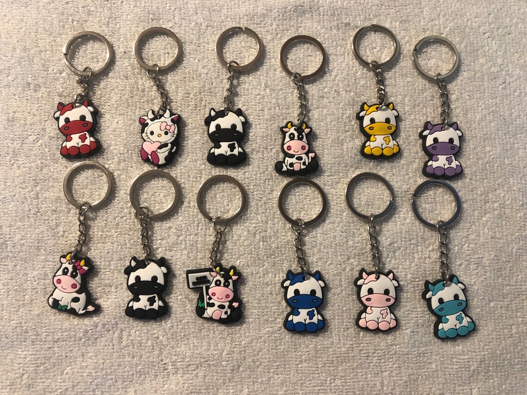 Moo Moo Subaru 12 Colorful Cartoon Keychain With Bags and Tags for ...