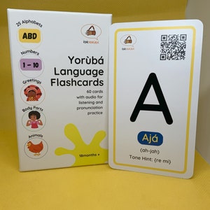 Yorùbá-english Flashcards – With Audio Support (60 Cards) - Etsy UK