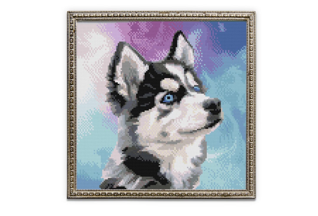 Husky Puppy - PDF Cross Stitch Pattern - Full Coverage, DIY, Instant ...