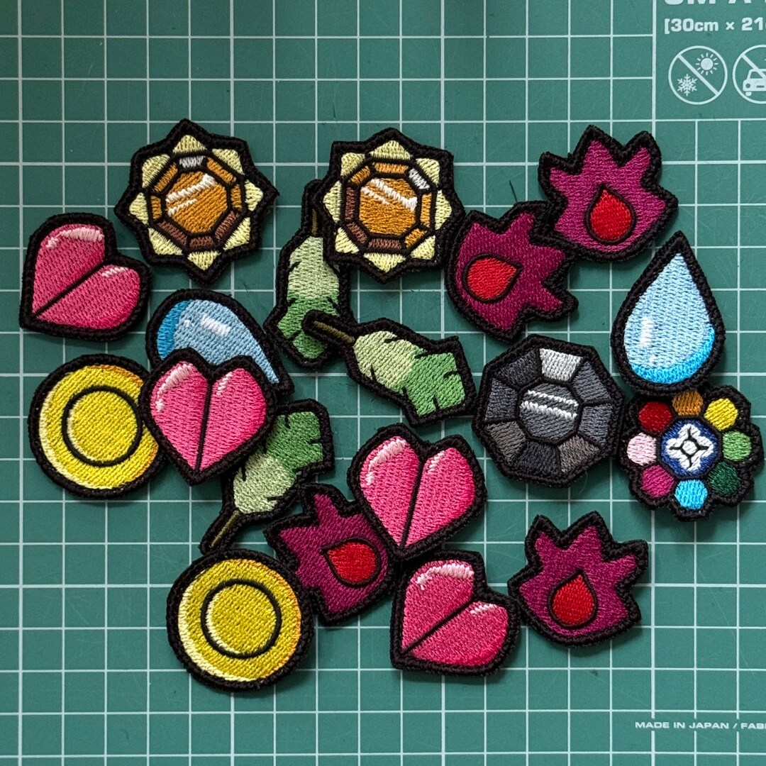 Embroidered Kanto Gym Badge Patch / Sticker - Etsy