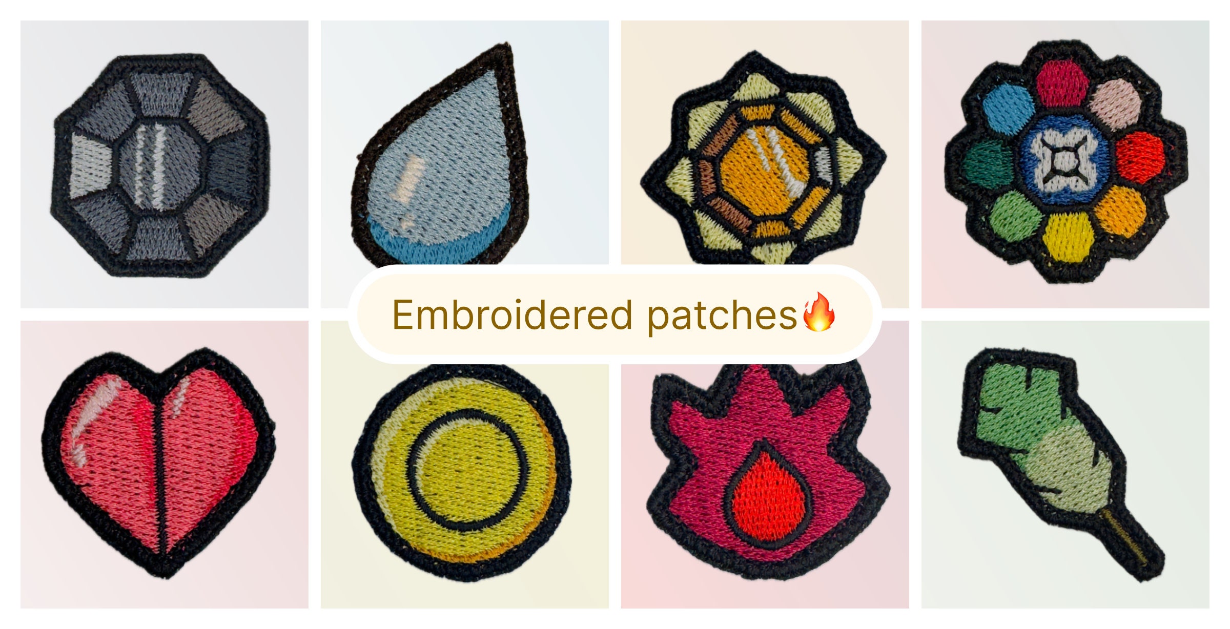 Embroidered Kanto Gym Badge Patch / Sticker - Etsy