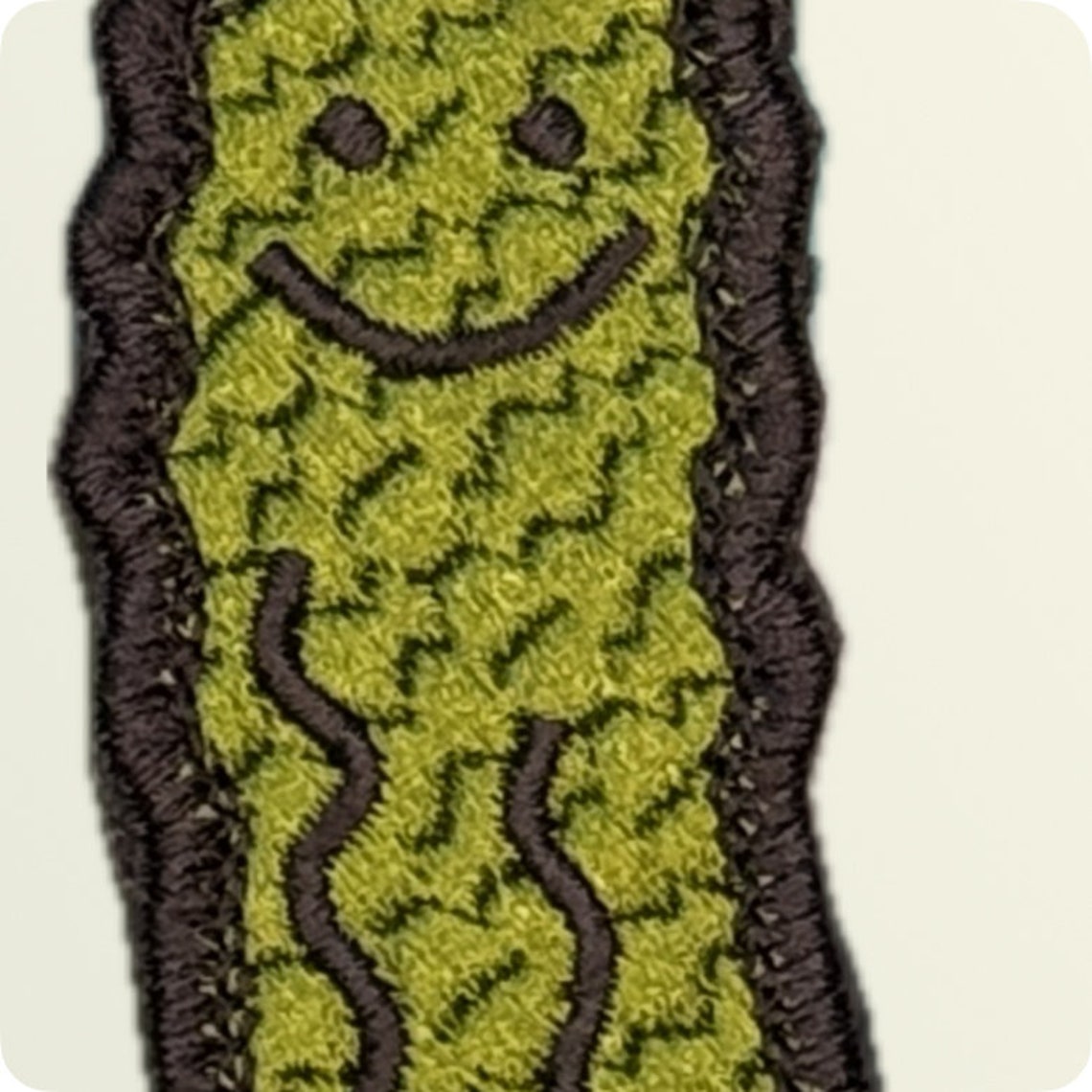 Smiling Pickle Patch Set Iron-on & Sew-on , Sticker Cute Veggie ...