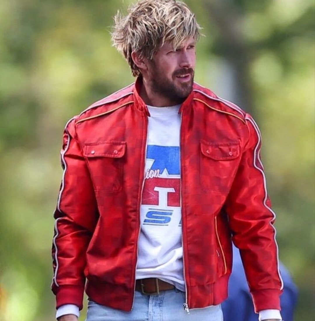 Ryan Gosling the Fall Guy Red Bomber Jacket, Premium Handmade Jacket ...