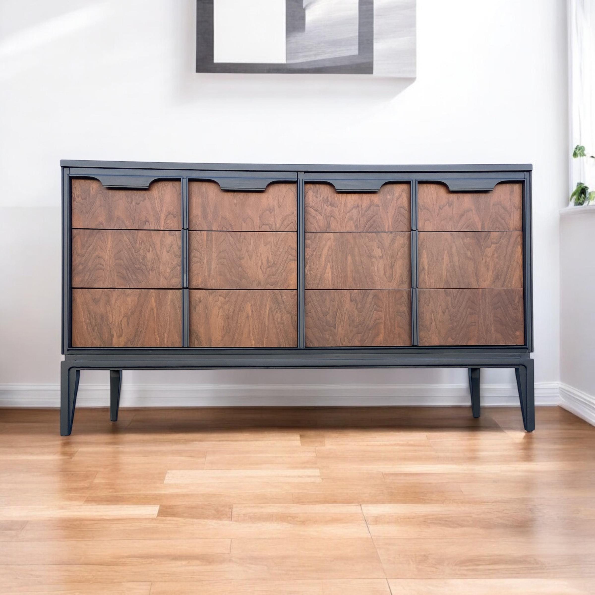 Basic-witz Mid Century 6-drawer Dresser/buffet/tv Cabinet/credenza - Etsy