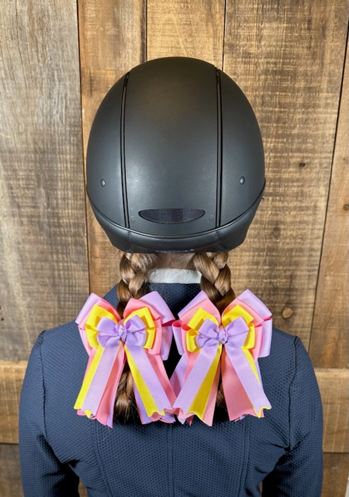 Equestrian Bows, Lavender, Pink and Yellow Bows, Horse Show Bows, Pony ...