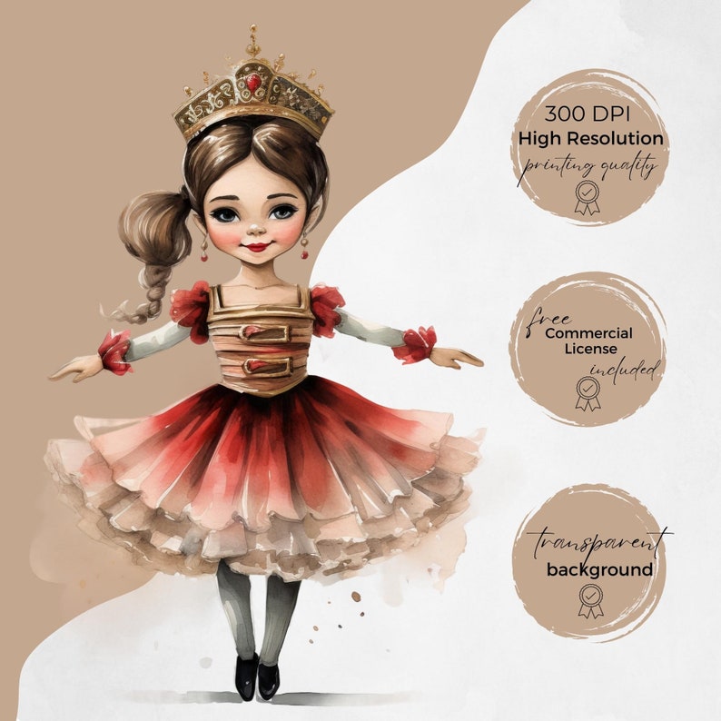 Nutcracker Clipart, Holiday Clipart, Girls Nutcracker, Fairy Tale Png ...