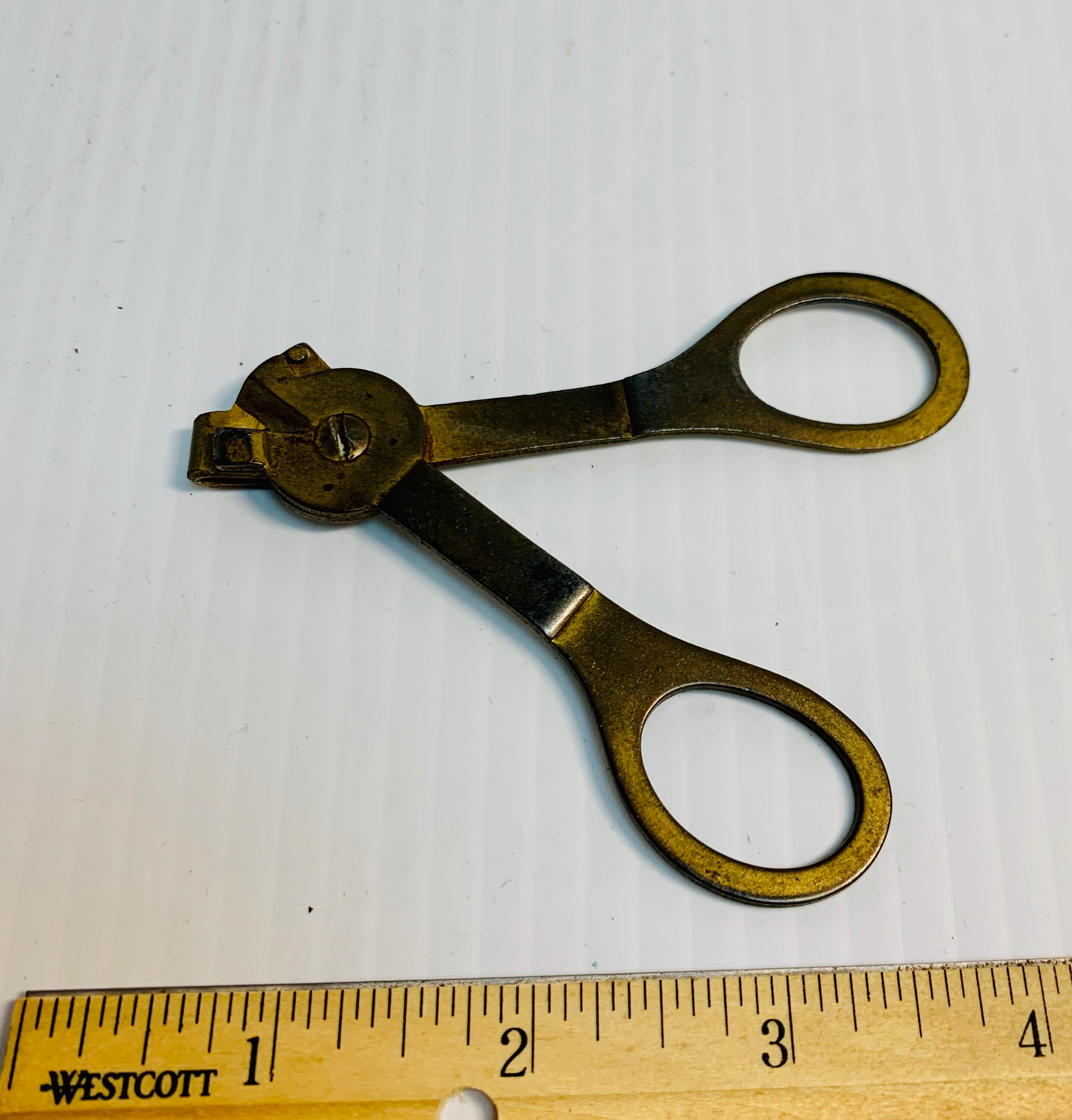 Vintage Brass Needle Cutter - Etsy