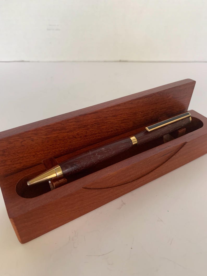 Vintage Hand Turned Japanese Maple Wooden Ball Point Pen Model 6129 ...