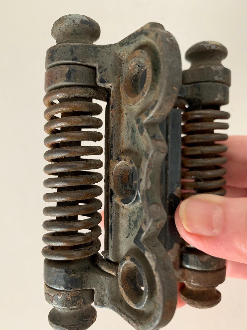 Antique 1900s Cast Iron Spring Loaded Double Swing Hinge - Etsy