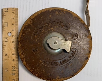 Vintage Tape Measure, Vintage Lufkin 100 Ft Non Metallic Woven Tape ...