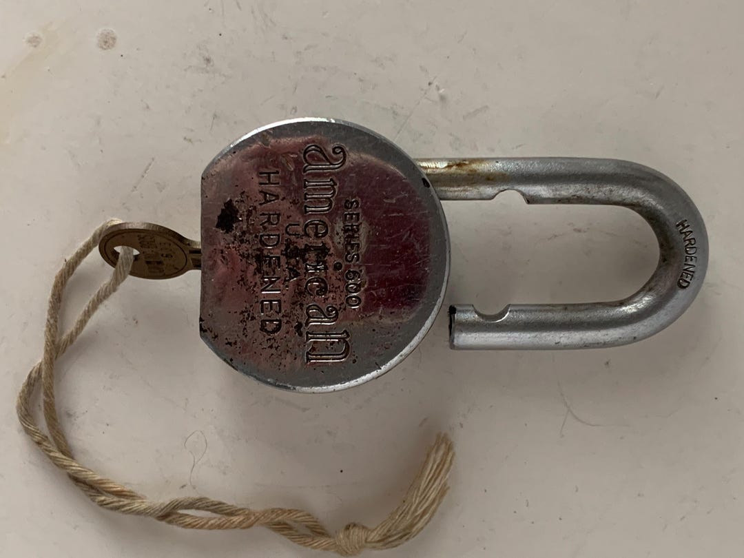 Vintage Heavy Duty Series 600 American Hardened Lock and Key - Etsy
