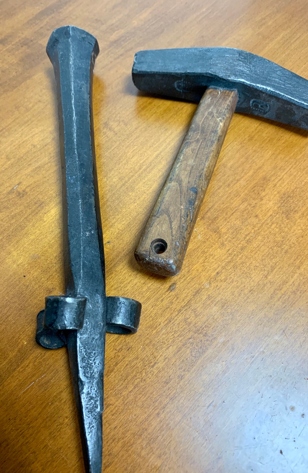 Vintage French Farming Equipment Metal Stake and Wooden Hammer - Etsy