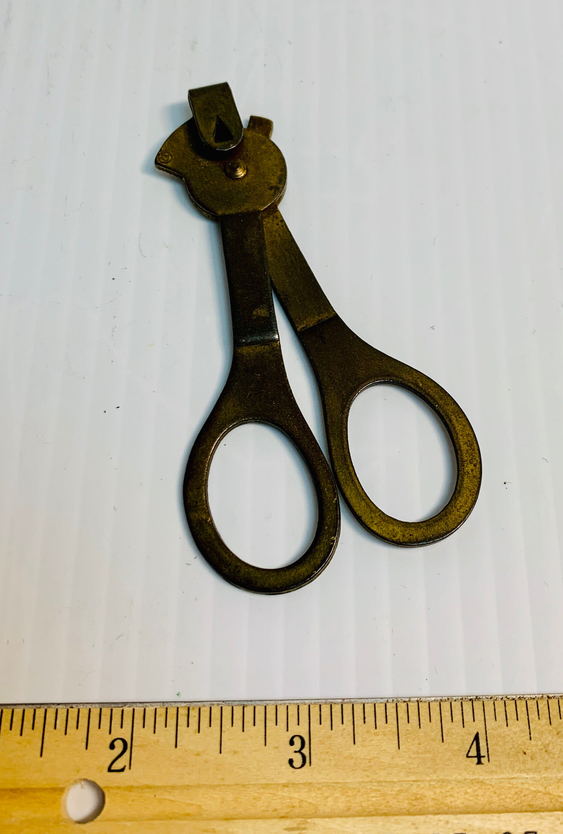 Vintage Brass Needle Cutter - Etsy