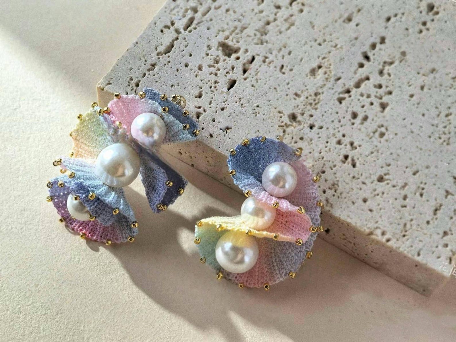 Micro Crochet Earrings, Handmade, Nature Inspired Jewelry, Art Nouveau ...