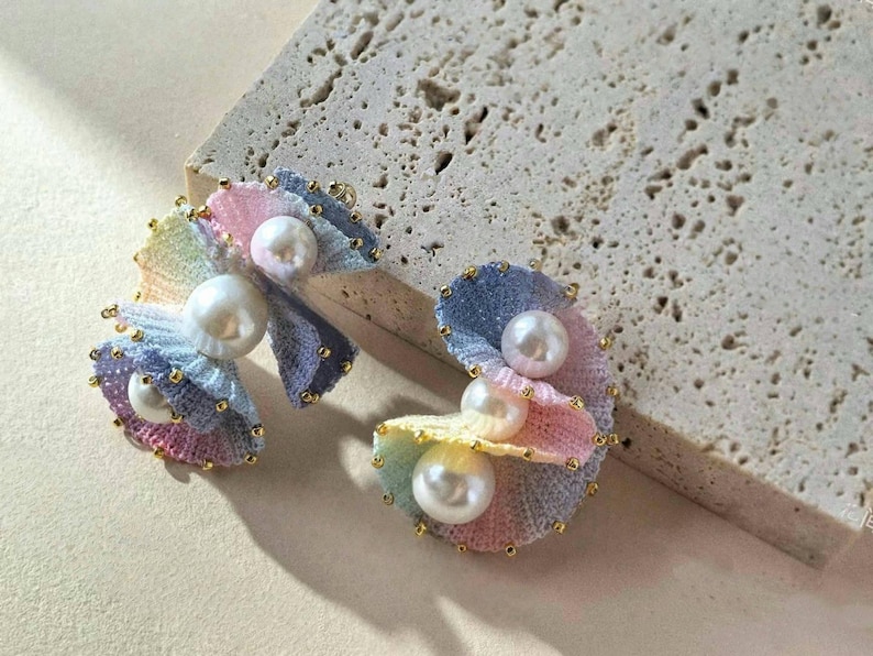 Micro Crochet Earrings, Handmade, Nature Inspired Jewelry, Art Nouveau ...