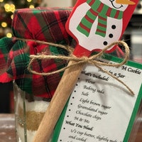 MASON JAR COOKIE Gift: Gingerbread Cookies in a Mason Jar Printable Kit ...