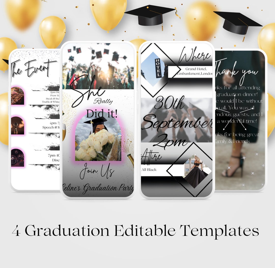 Graduation, They Graduated, Graduate, Invitation Digital Evite - Etsy