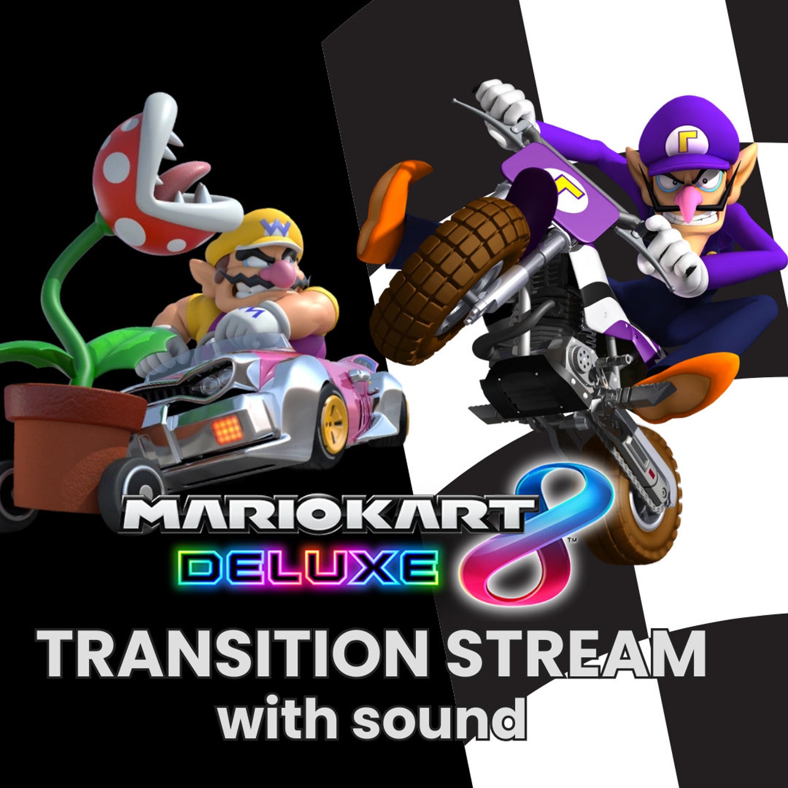 Mario Kart 8 OBS & Streamlabs Transition | Wario and Waluigi Finish - Etsy