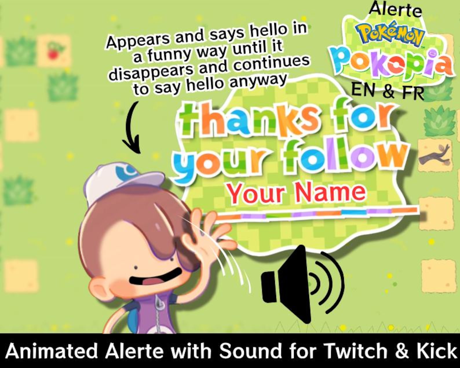 Pokopia Follower Alert | Fullscreen Animated Stream Alert | Twitch ...