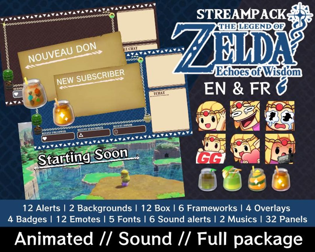STREAM PACKAGE the Legend of Zelda Echoes of Wisdom Animation COLORS ...