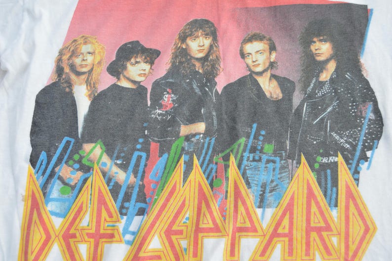 Vintage Def Leppard Concert T Shirt From Hysteria World Tour 1987 With ...