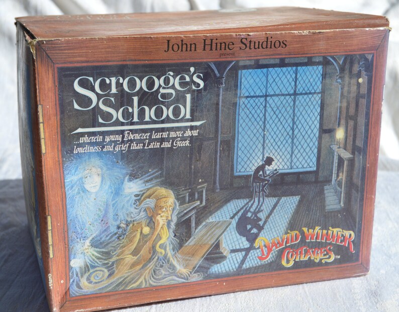 David Winter - Christmas of 1992 -scrooge's School - Made in England - Etsy
