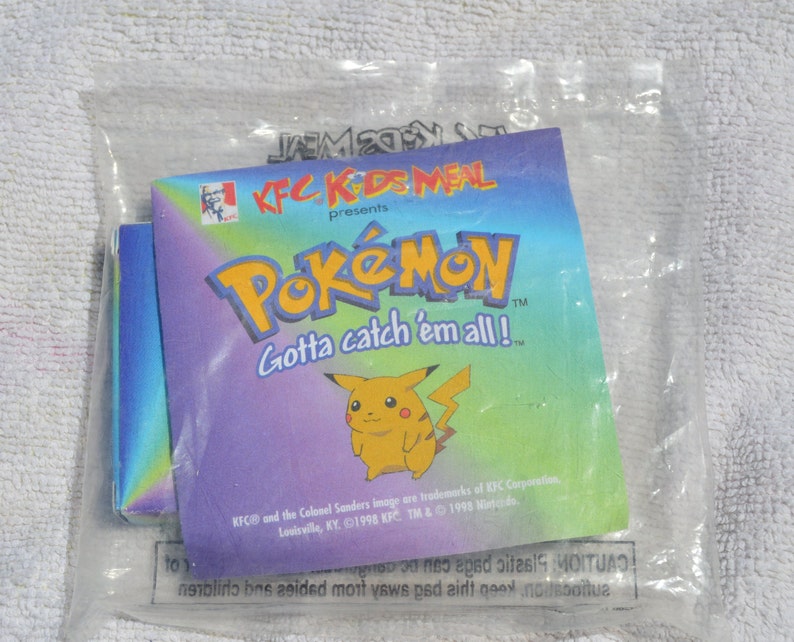 KFC Promotional Pokémon Mini Cards game Cards in Kids Meal 1998 ...