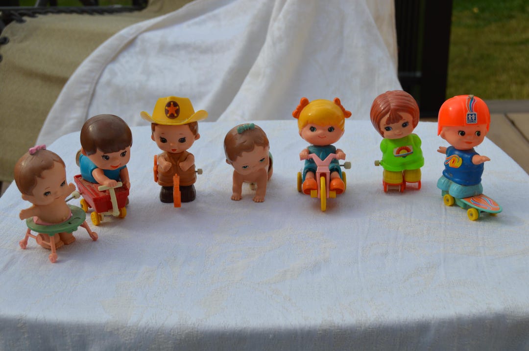 1979 Tomy Wind up Figures Babies Lot 7 - Etsy