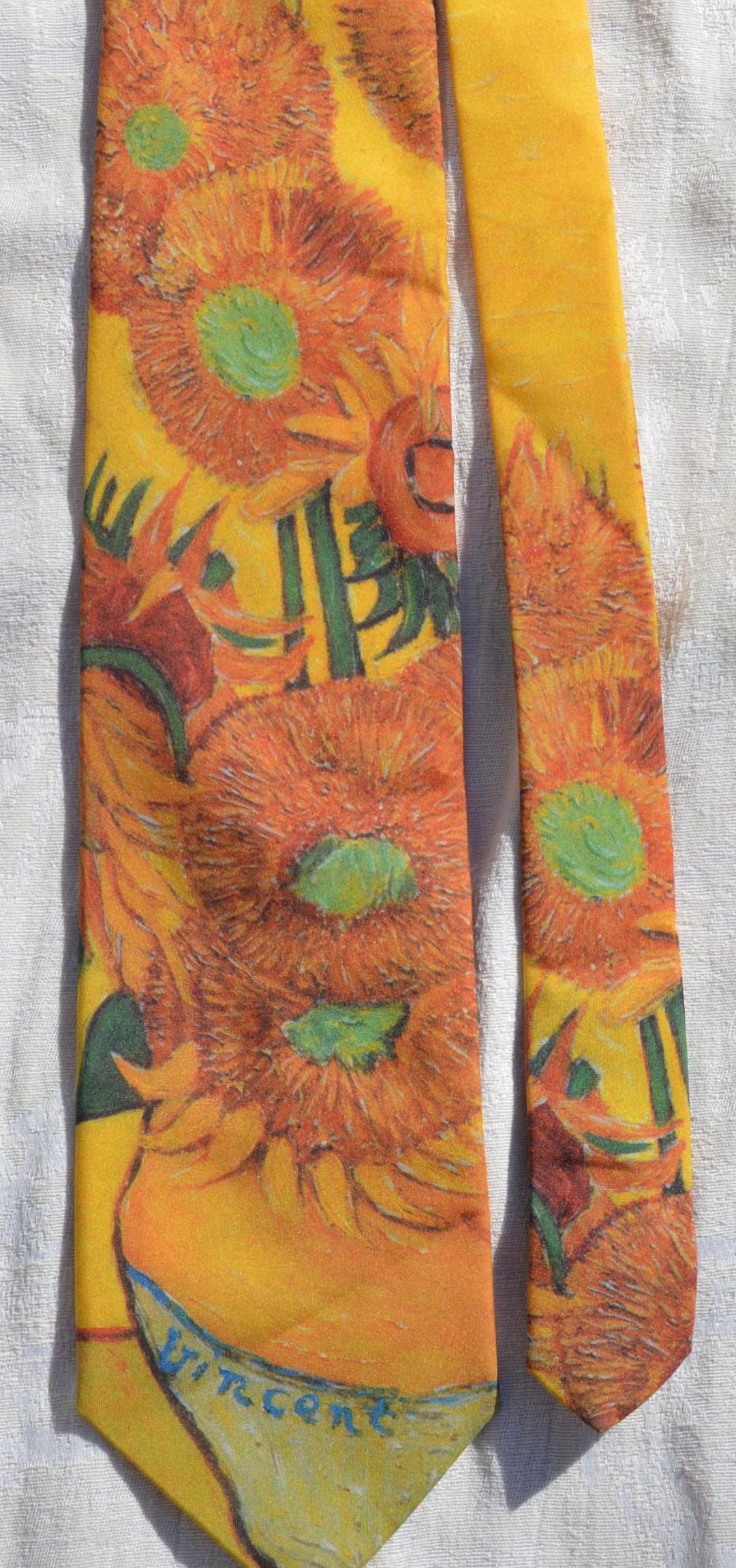 Ralph Marlin Tie Vincent Van Gogh Sunflowers 1994 - Etsy