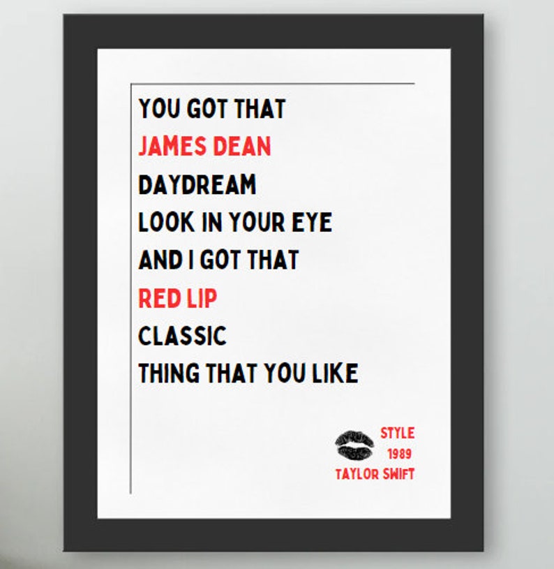 TAYLOR SWIFT Style 1989 Poster Canva Template - Etsy
