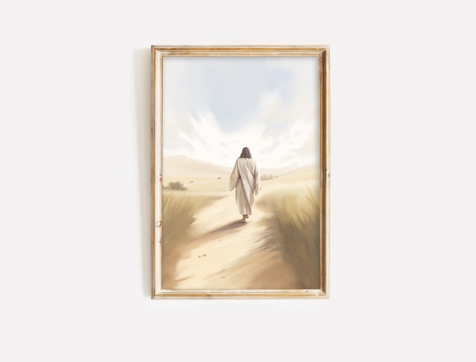 Jesus on the Path Art Christian Art Printable Entry Wall - Etsy