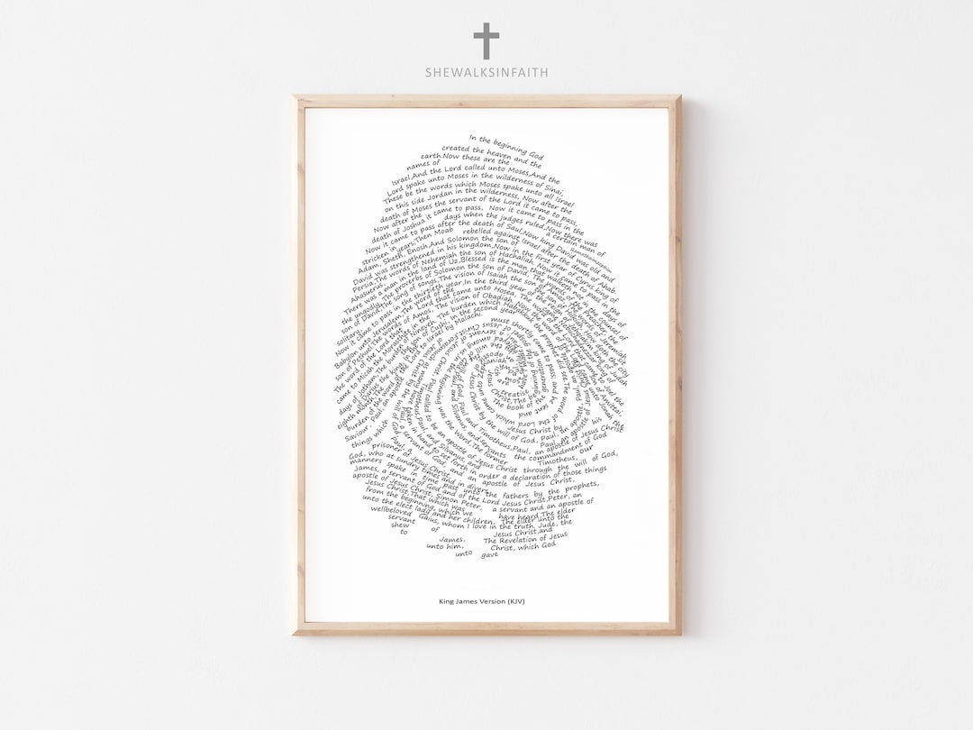 Jesus Fingerprint Poster Art, Jesus Word Art Modern Christian Artwork, LDS Bible Verse Art ...