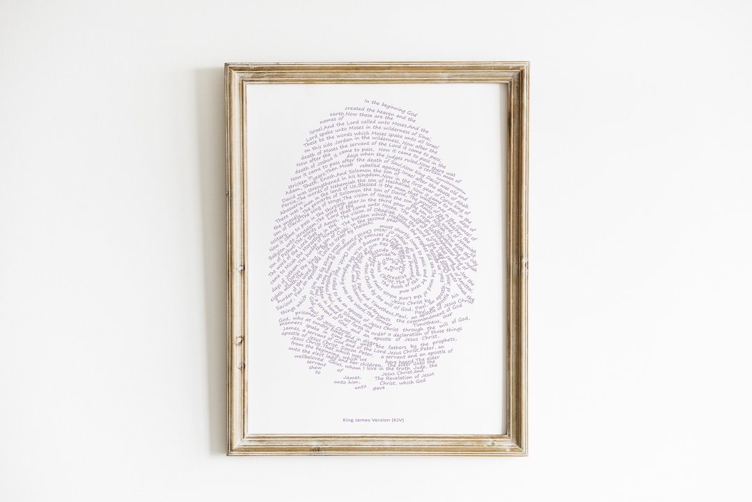 Christ Fingerprint Art Purple Christian Print, Jesus Thumbprint Vintage ...