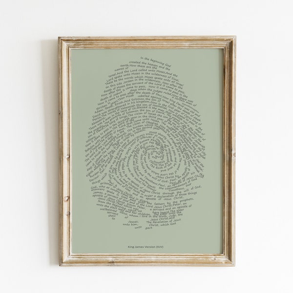 Thumbprint Scripture Wall Art - Etsy