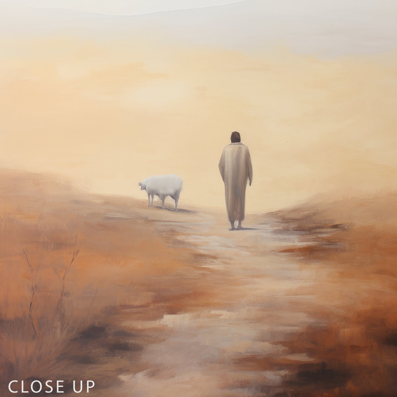Jesus Christ Walks With Lamb Poster Art, Jesus Leaves the 99 Parable ...