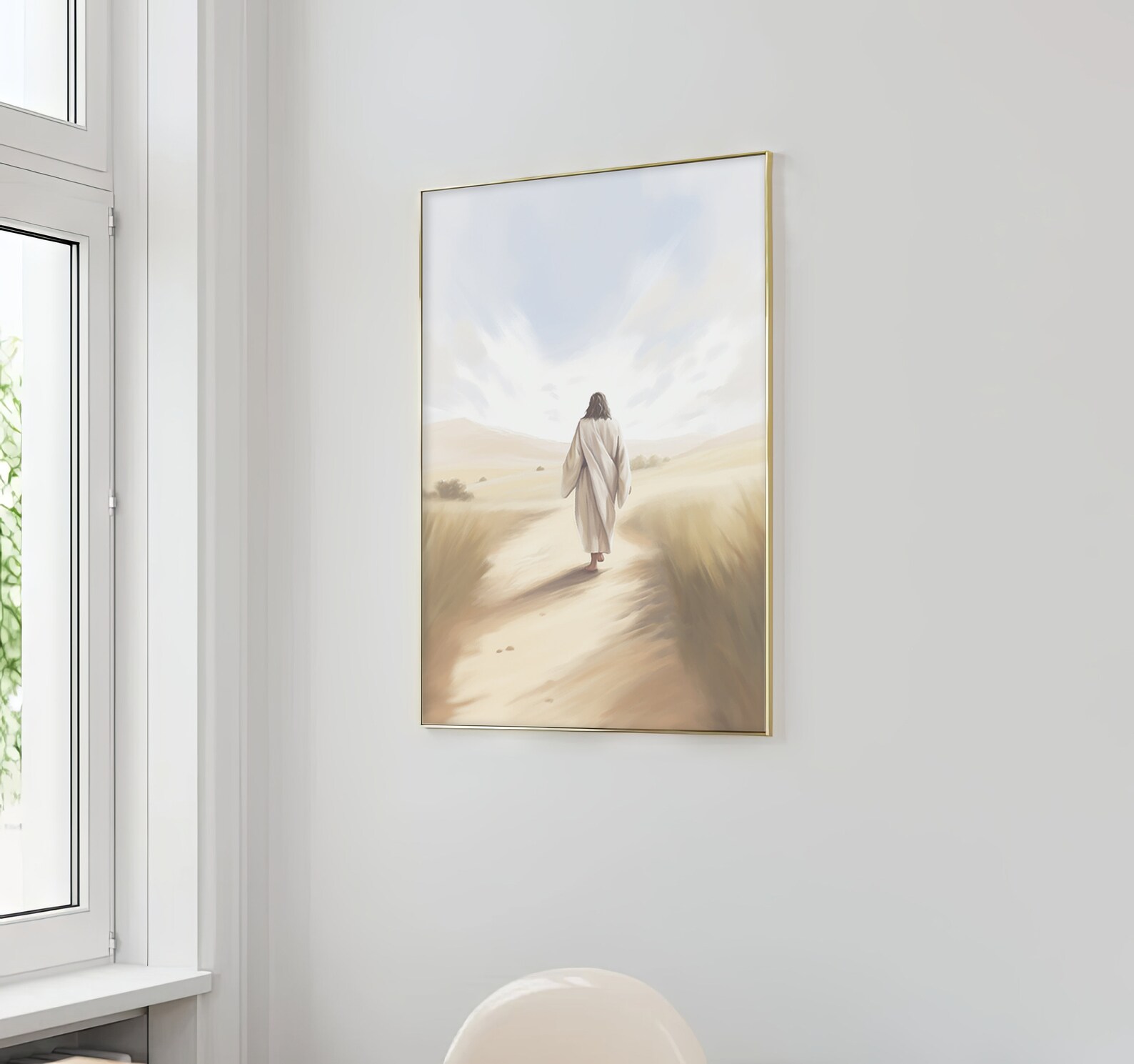 Jesus on the Path Art Christian Art Printable Entry Wall - Etsy