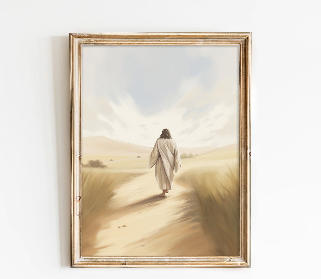 Jesus on the Path Art Christian Art Printable Entry Wall - Etsy