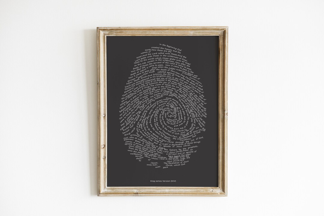 Christ Thumbprint Black White Print Christian Fingerprint Art Jesus ...