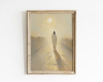 Jesus Christ Walks With Lamb Poster Art, Jesus Leaves the 99 Parable ...